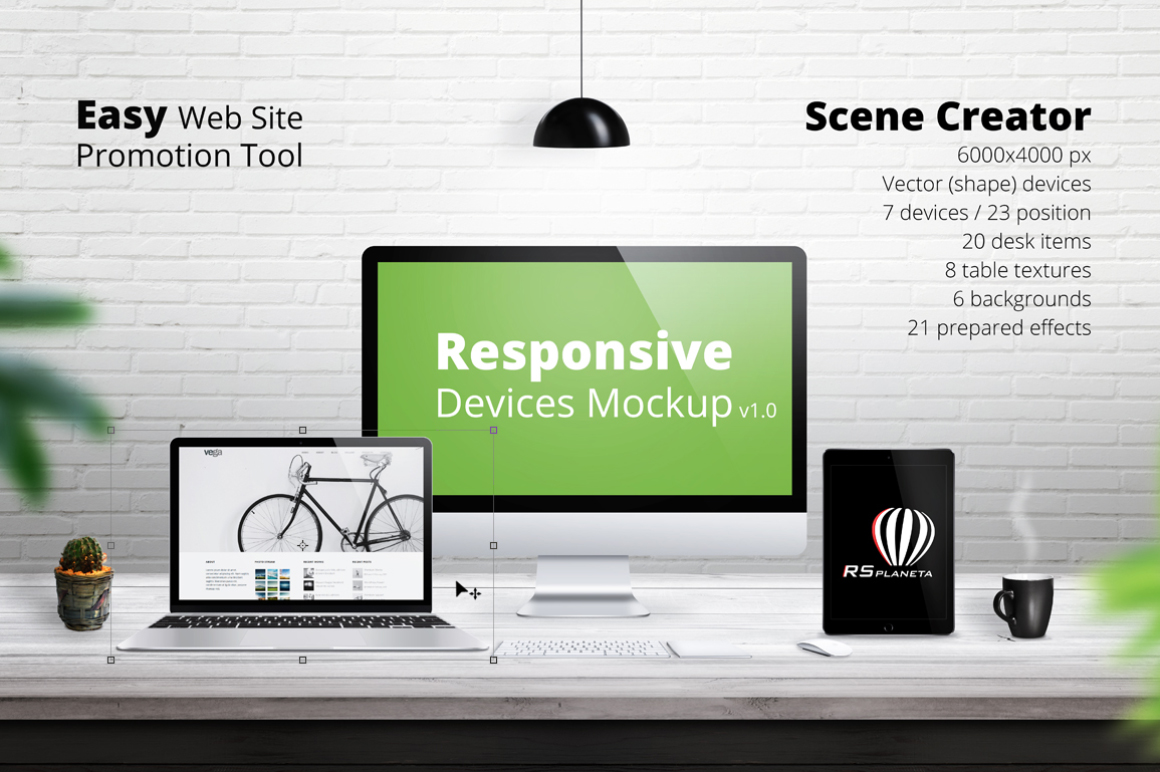 Responsive Devices Mockup – RSplaneta – Graphic Design