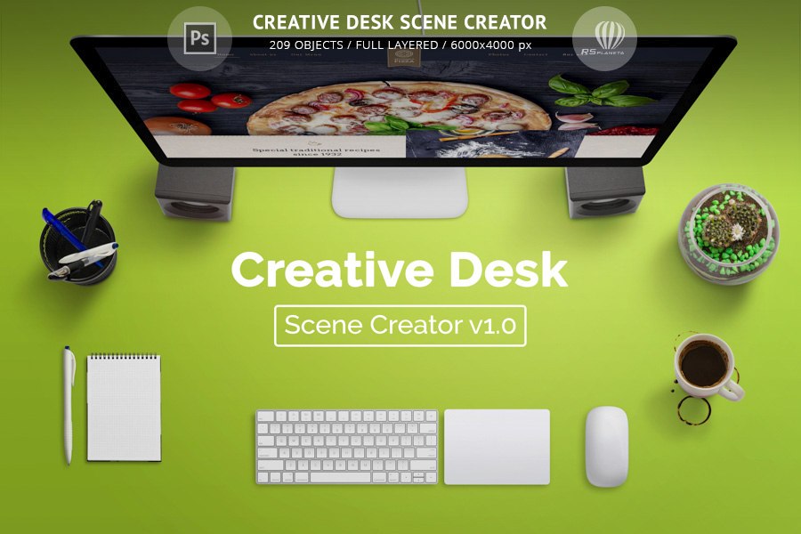 Creative Desk Scene Creator – RSplaneta – Graphic Design