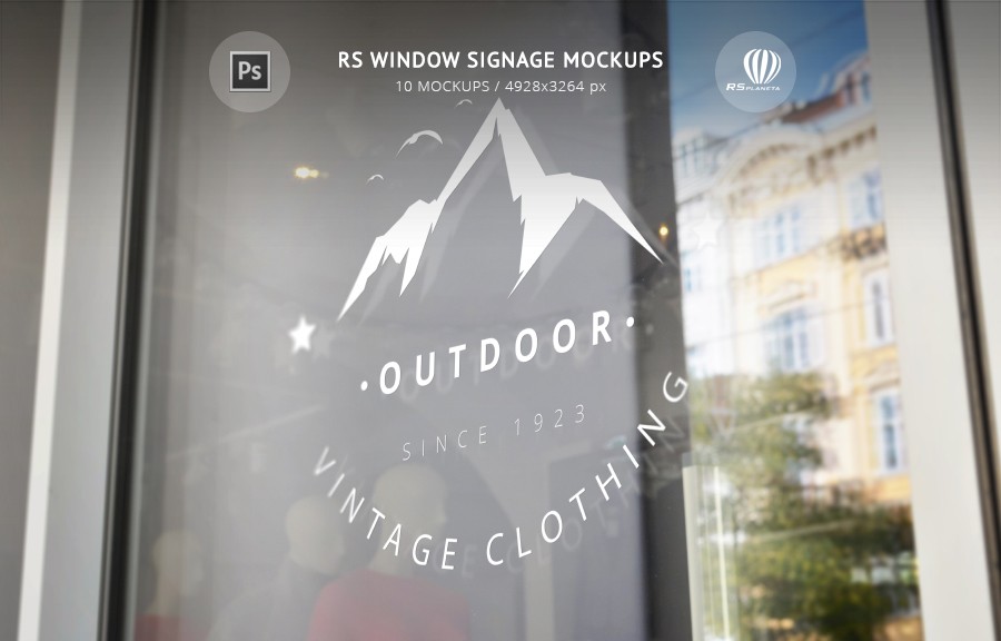RS Window Signage Mockups – RSplaneta – Graphic Design